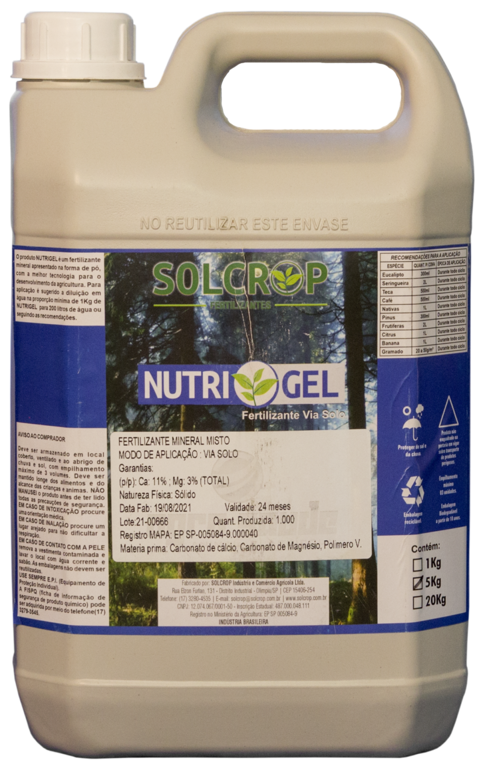 Nutrigel - Gel de Plantio - Agrotec Rural